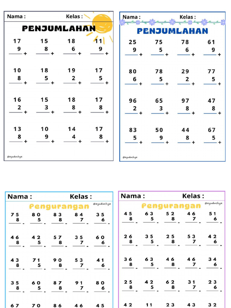 2 Rangkap Latihan (Syakira Dan Assyfa) Jangan Timbal Balik | PDF