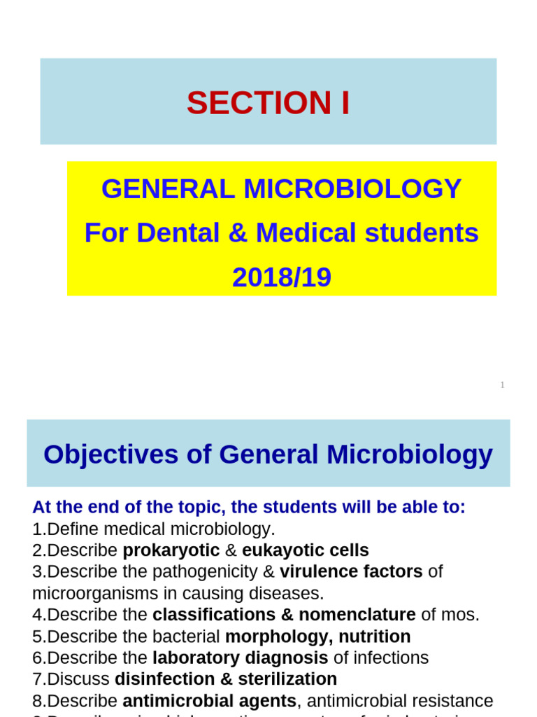 Introduction To Microbiology - MD - 2019 | PDF | Prokaryote | Bacteria