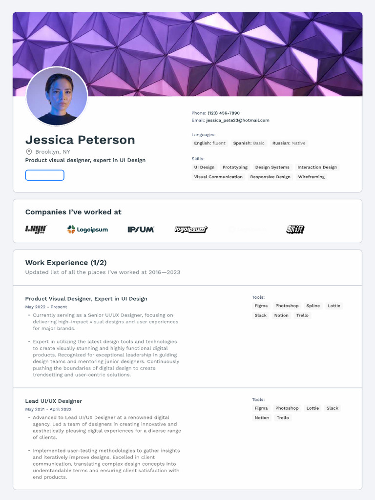 Sample Resum 3 | PDF | Design | Computing