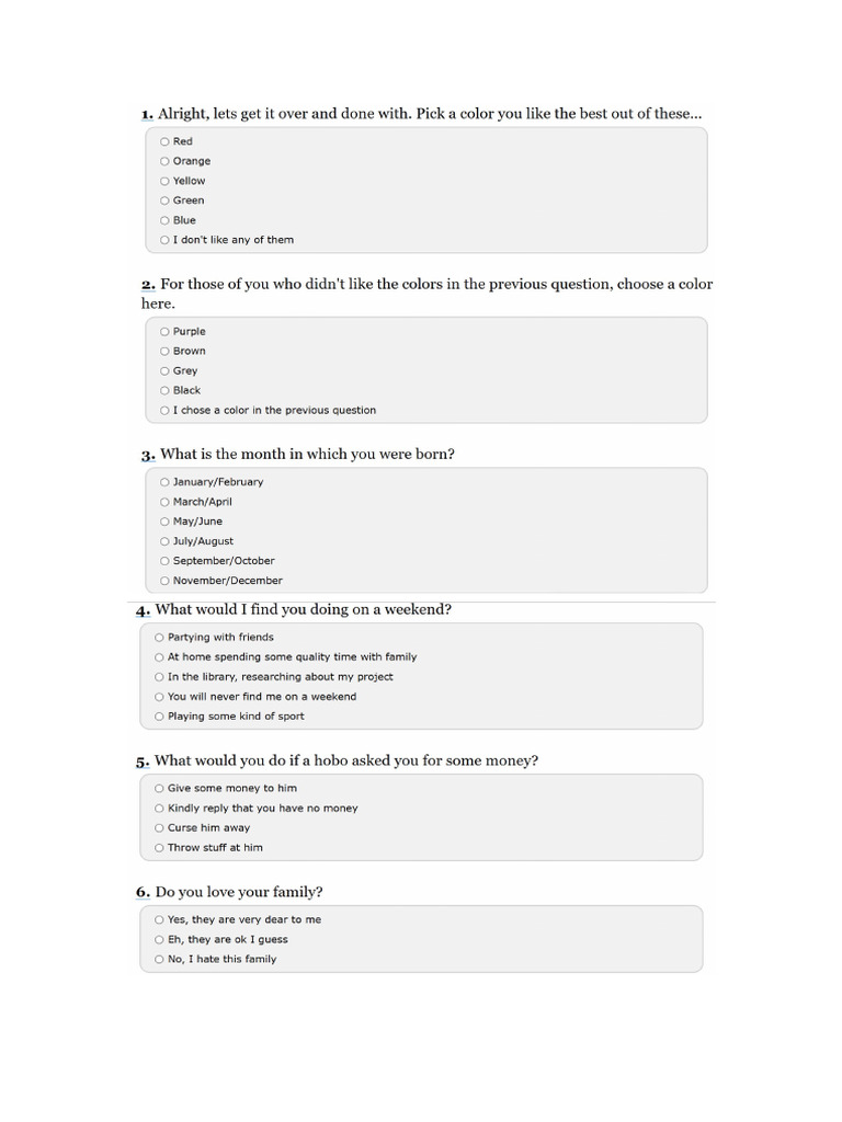 Discover Your True Spirit Animal Quiz | PDF