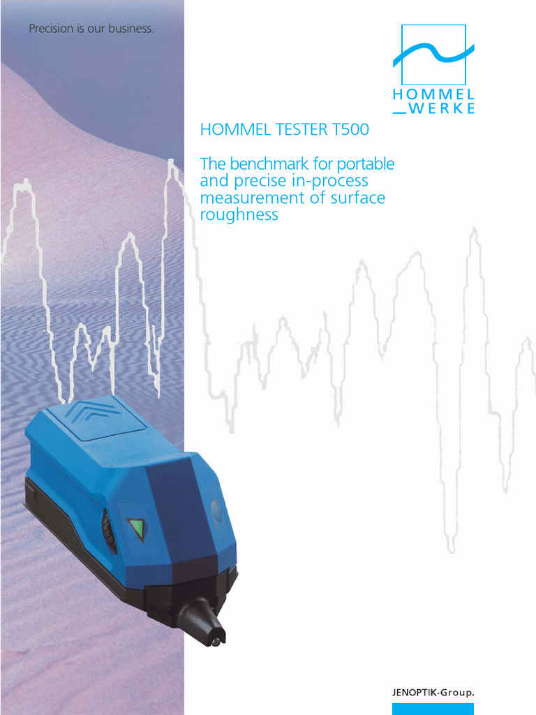 HOMMEL_TESTER_T500 | PDF | Surface Roughness | Printer (Computing)
