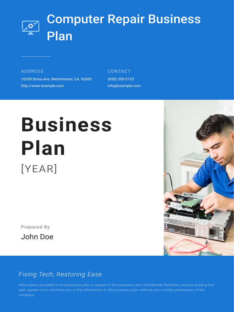 computer-repair-business-plan | PDF | Antivirus Software | Marketing