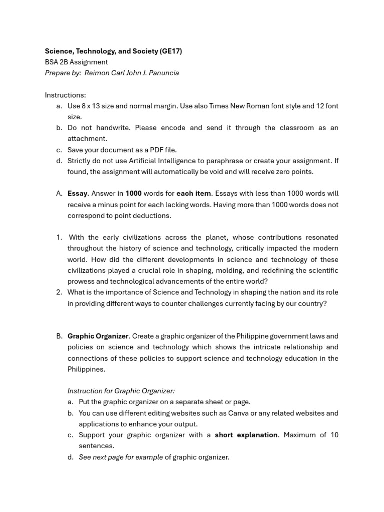 STS Assignment BSA 2B | PDF