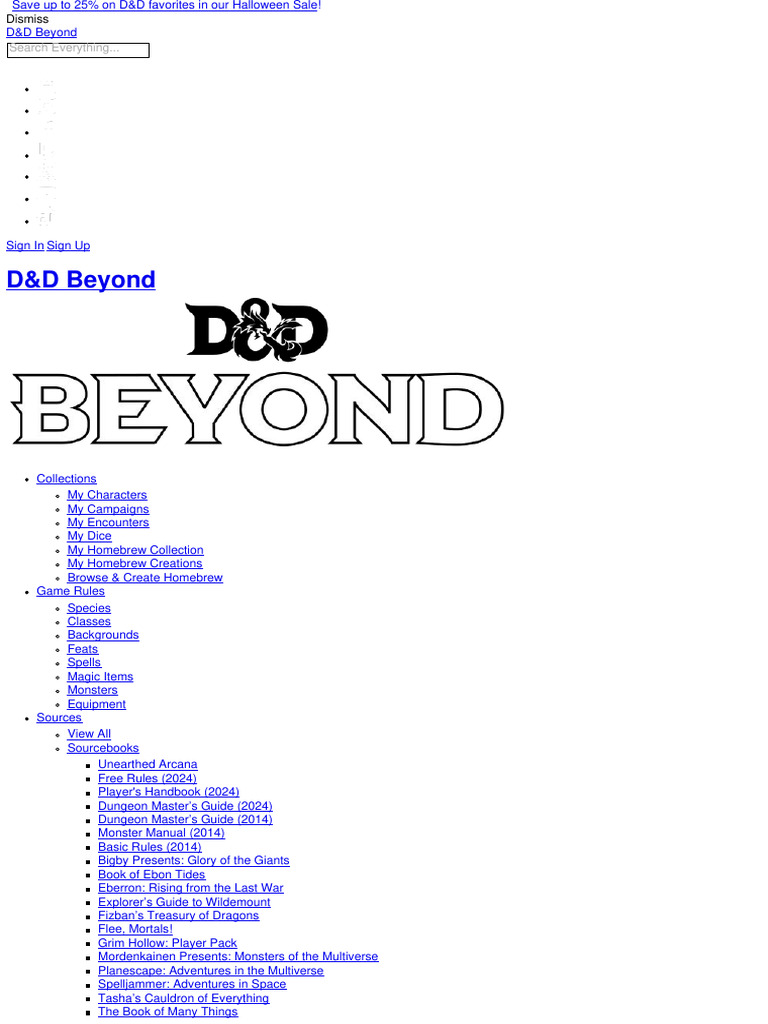 Feats Free Rules Dungeons - Dragons Sources D - D Beyond | PDF | Fantasy Games | Wizards Of The ...