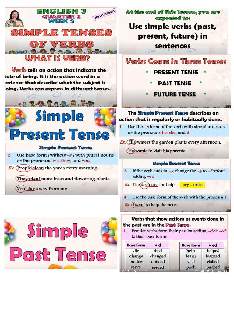 ENGLISH SIMPLE TENSES OF THE VERB Q2 IMs | PDF