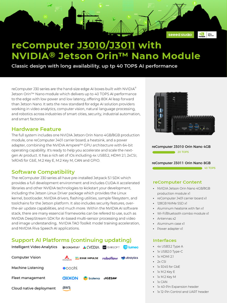 reComputer-J30 (1) | PDF | Graphics Processing Unit | Usb