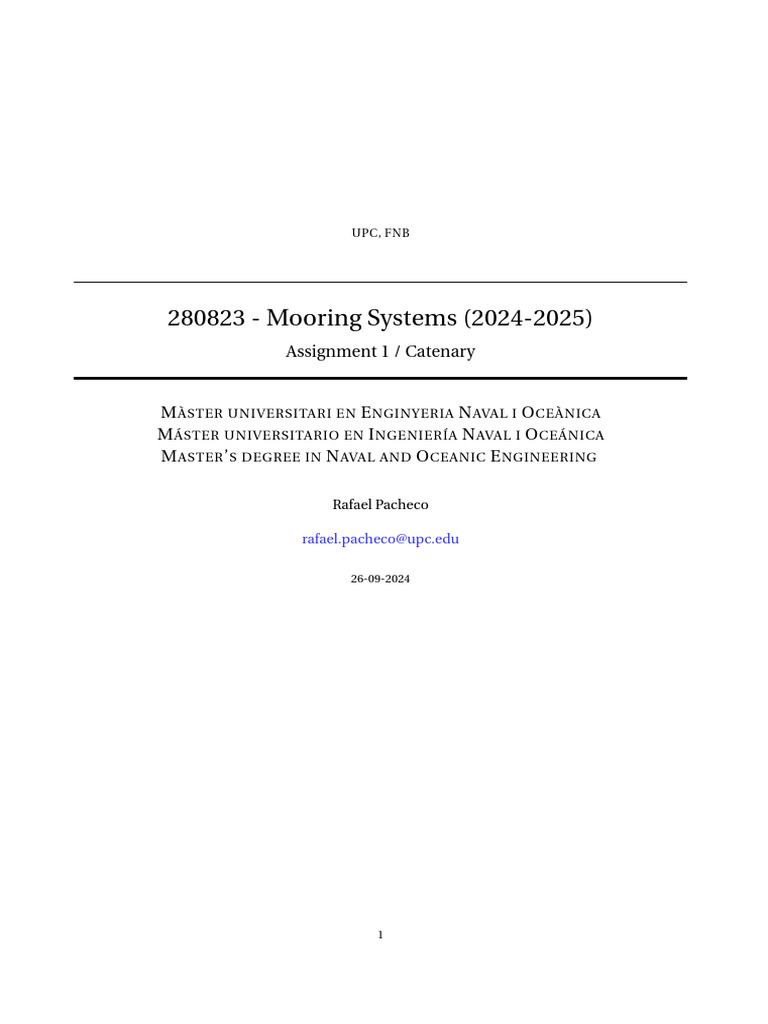 Exercise Catenary Block | PDF | Physics | Differential Geometry