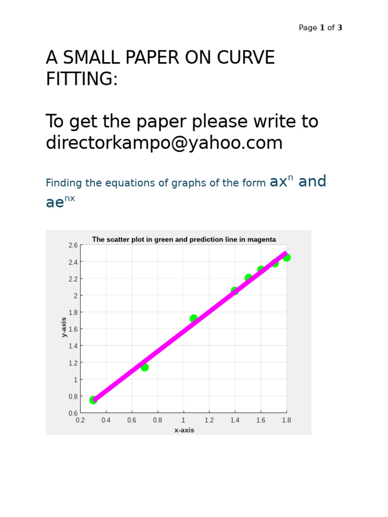 Curve Fitting Techniques and Equations | PDF | Science & Mathematics