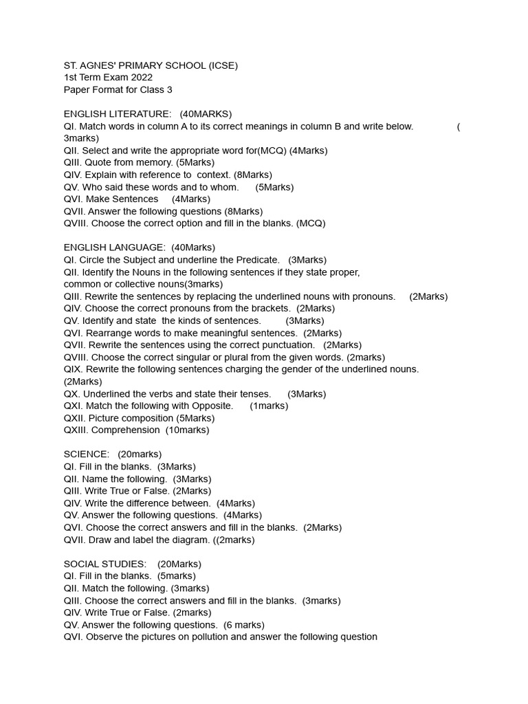 Paper Format of Class 3 (1) Final | PDF | Technology & Engineering ...