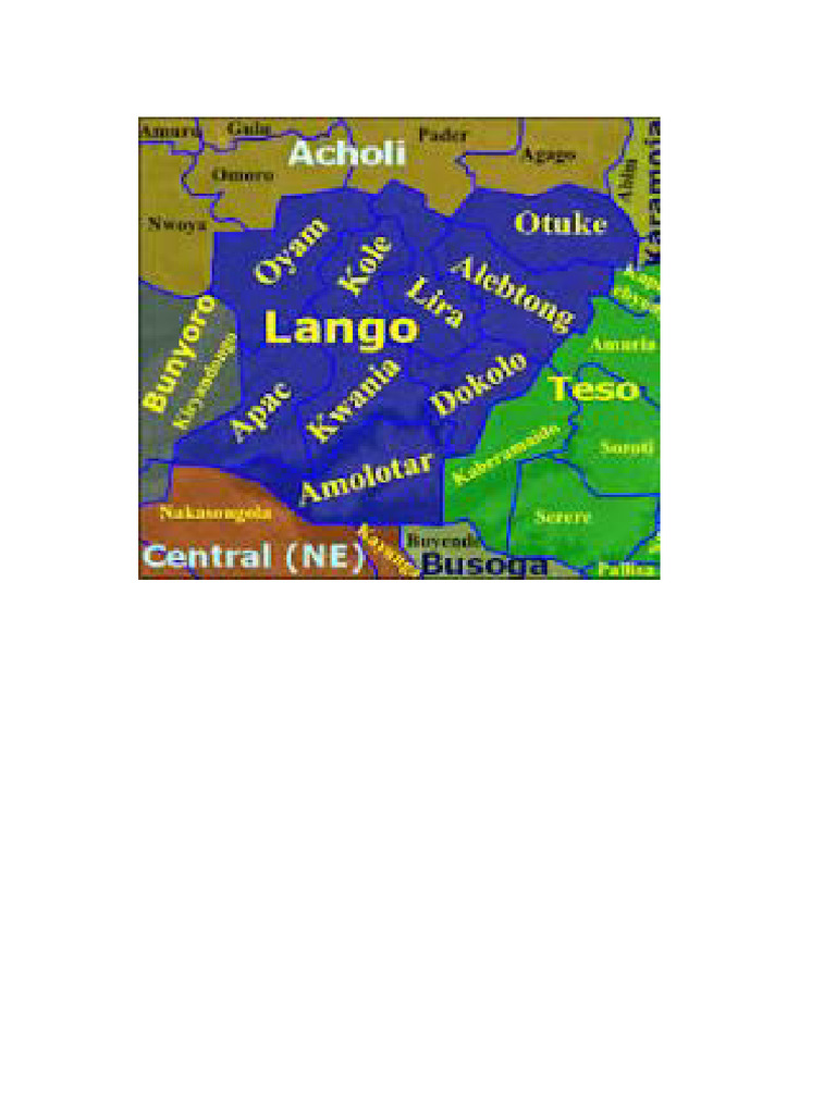 The Profile of Lango Sub Region | PDF | Uganda