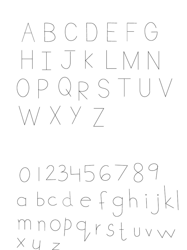 English And Number Dot Font PDF
