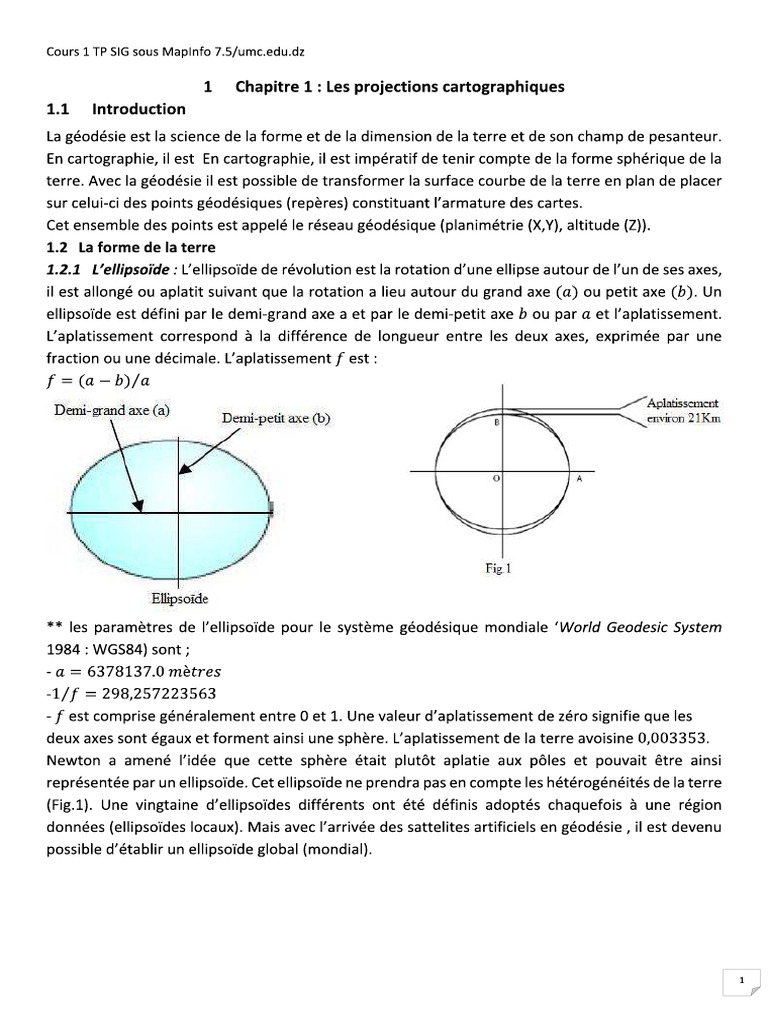 Cours TP SIG | PDF