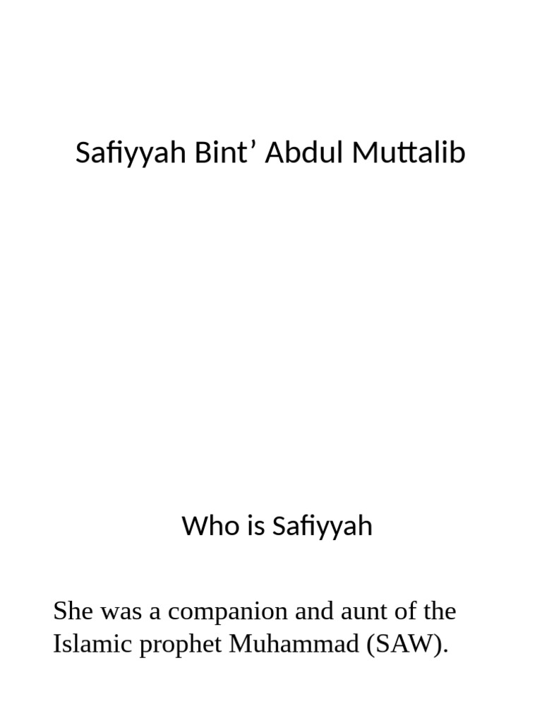 Safiyyah Bint Abdul Muttalib | PDF | Religion & Spirituality | Poetry