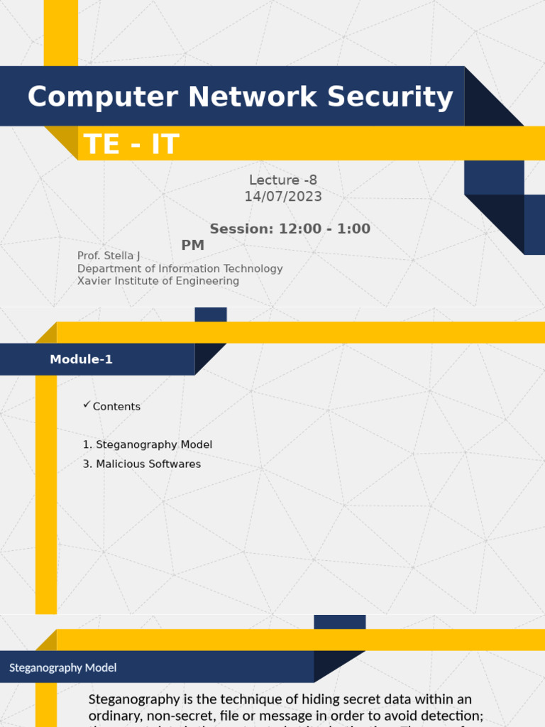 IT Students: Network Security Basics | PDF | Computer Virus | Malware