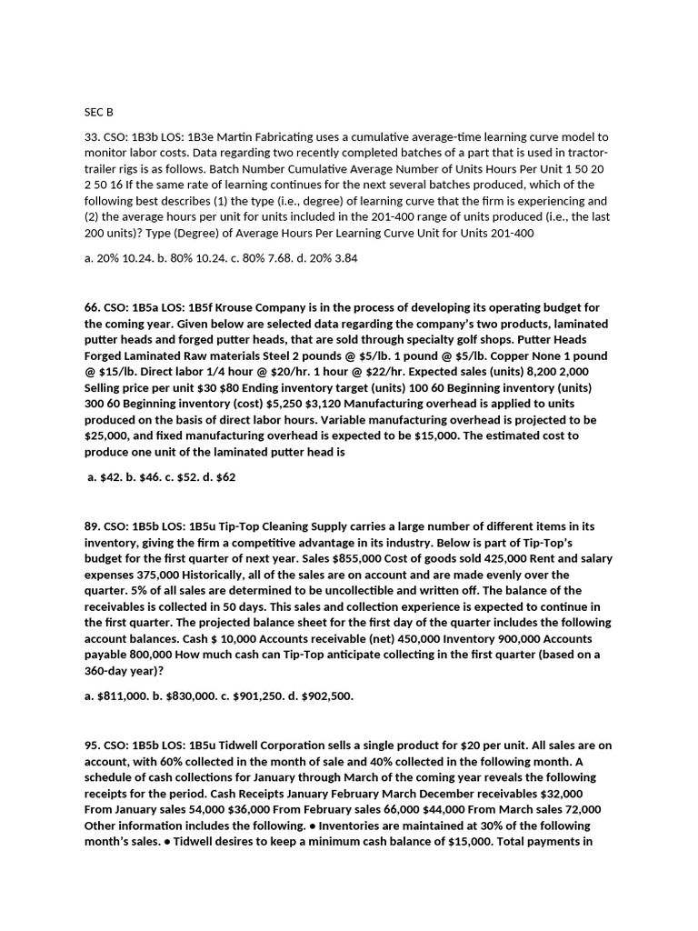 redo | PDF | Inventory | Expense