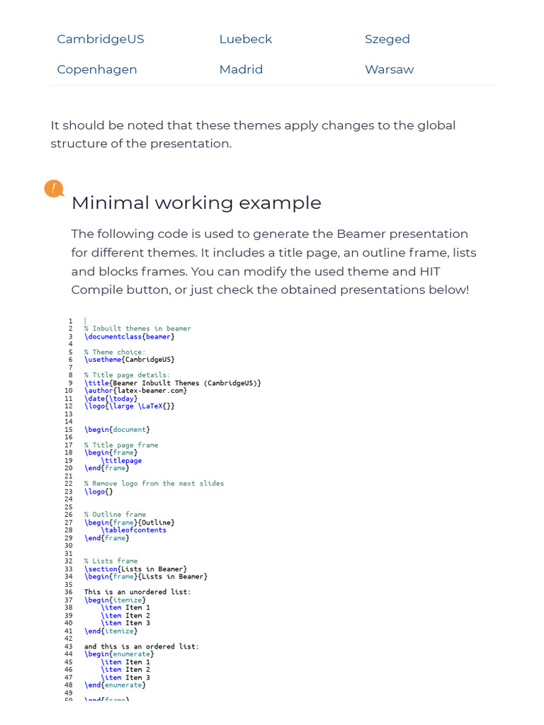 Minimal Working Example: Cambridgeus Luebeck Szeged Copenhagen Madrid Warsaw | PDF | Teaching ...
