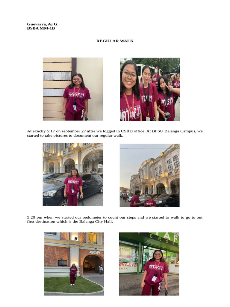 Student's Walking Journey | PDF