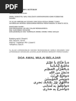Doa Pembuka Metode Ummi Tulisan Arab Latin Dan Terjemahnya Untuk TPQ | PDF
