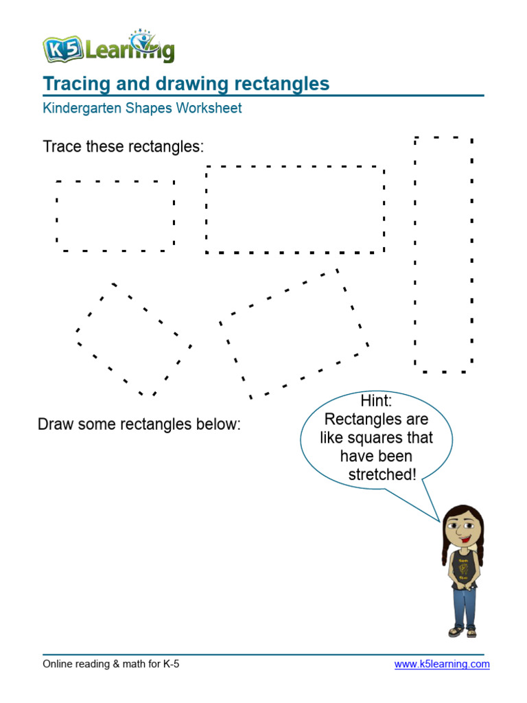 Kindergarten Tracing Drawing Rectangles | PDF