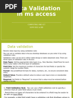 Validation Rule | PDF | Data Type | Microsoft Access