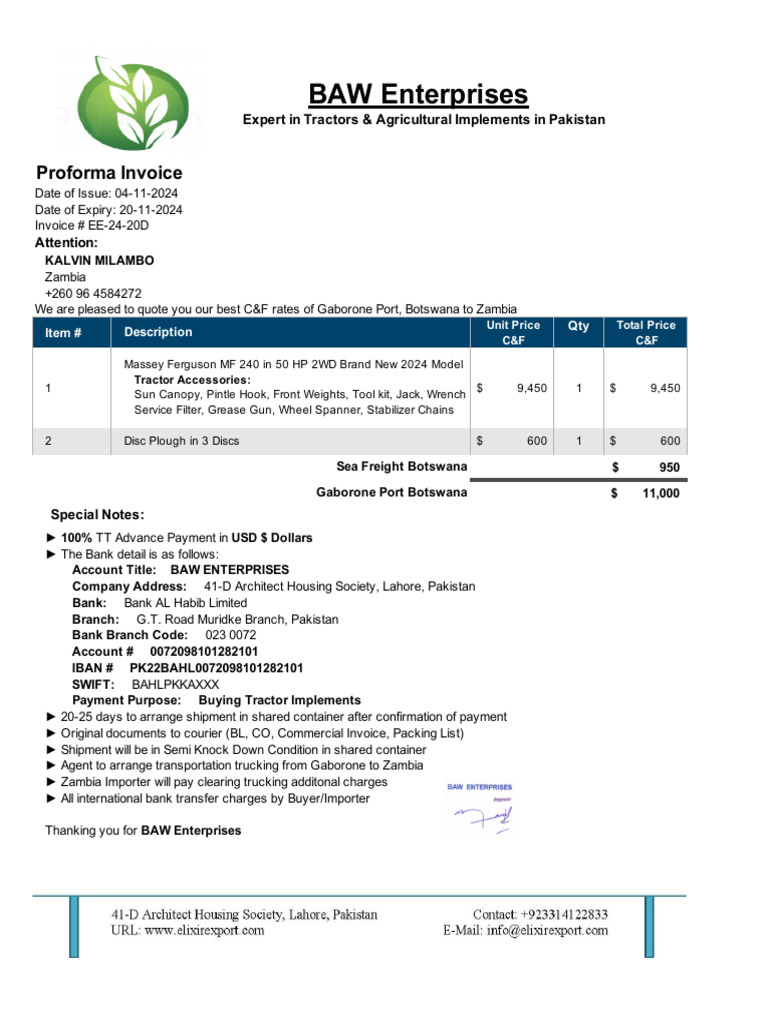Proforma Invoice | PDF