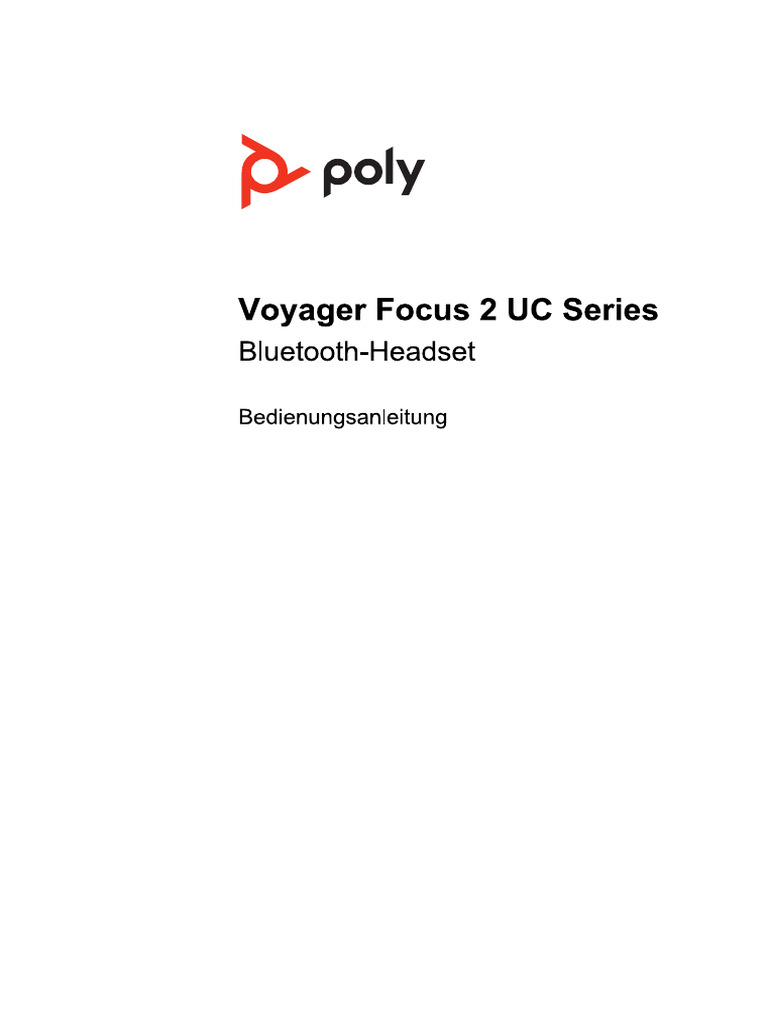 Bedienungsanleitung Voyager Focus 2 | PDF