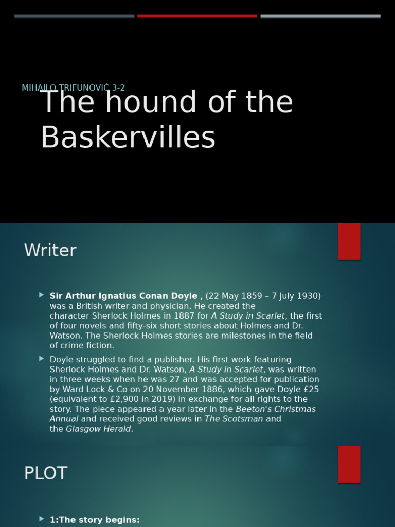 The Hound of The Baskervilles | PDF | Sherlock Holmes | A Study In Scarlet