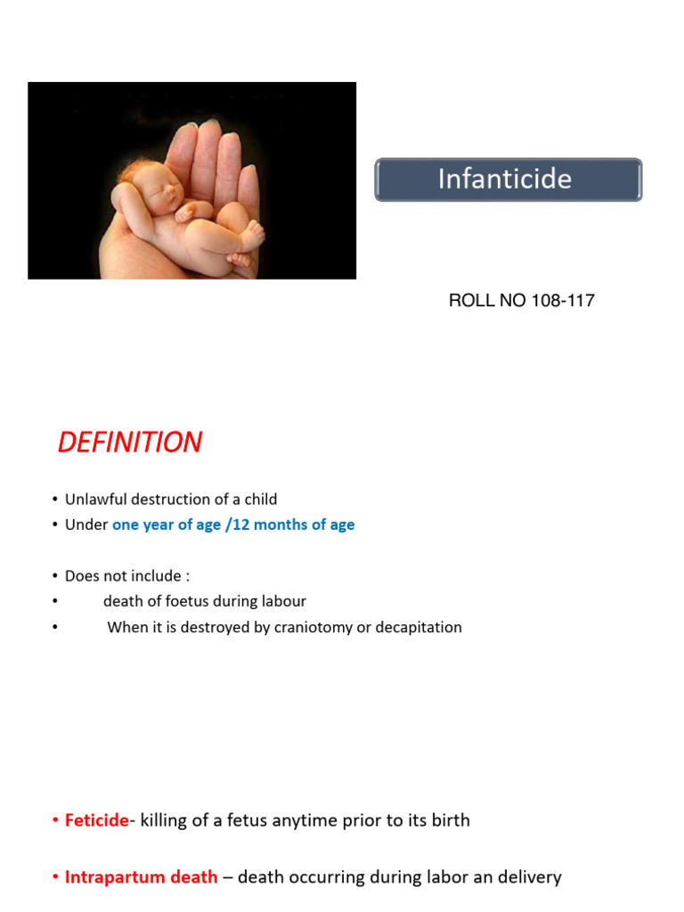 Understanding Infanticide and Related Terms | PDF | Lung | Childbirth