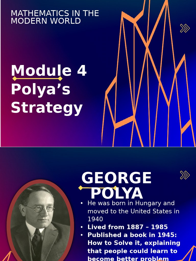 MMW - Chapter 4 - Polya's Strategy | PDF | Mathematics | Applied ...