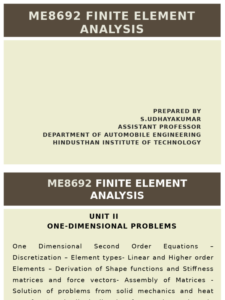 UNIT 2 | PDF | Young's Modulus | Finite Element Method