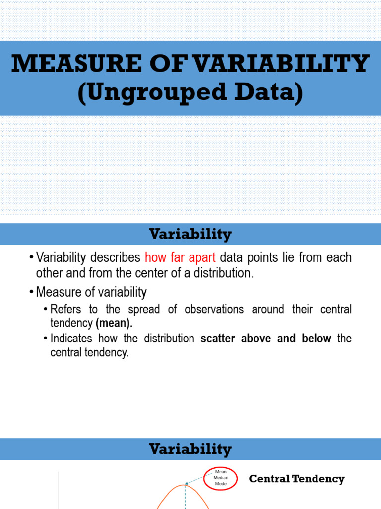 Understanding Measures of Variability | PDF | Statistical Dispersion | Standard Deviation