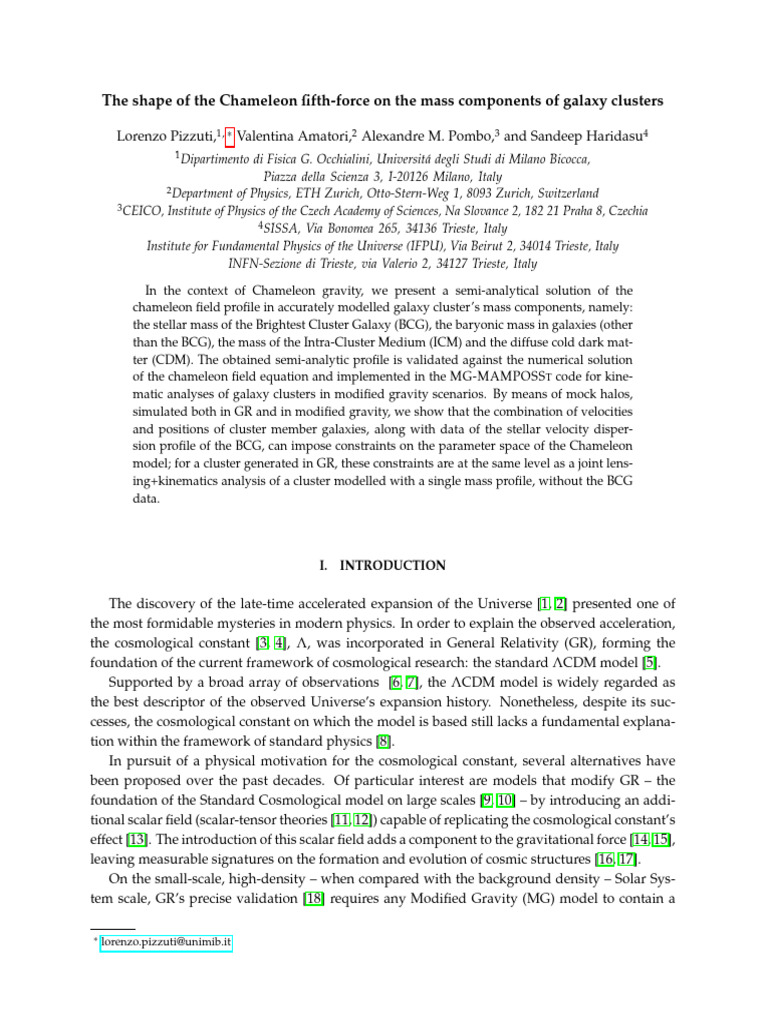The Shape of The Chameleon Fifth-Force On The Mass Components of Galaxy ...