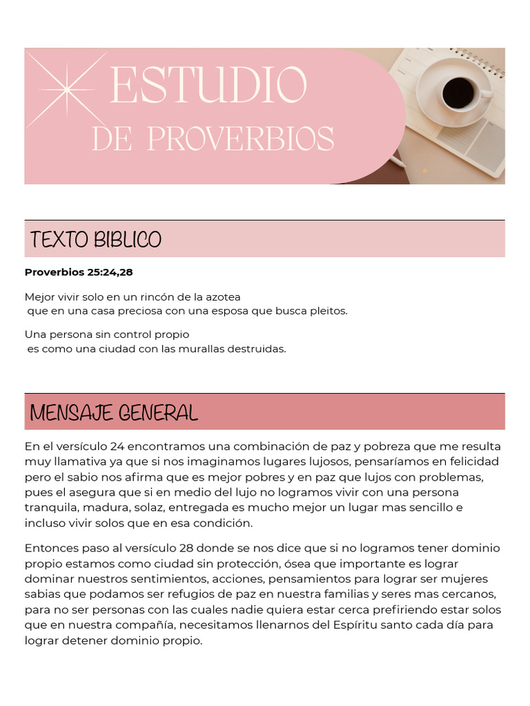 guia proverbios 25 | PDF | Oración | espíritu Santo