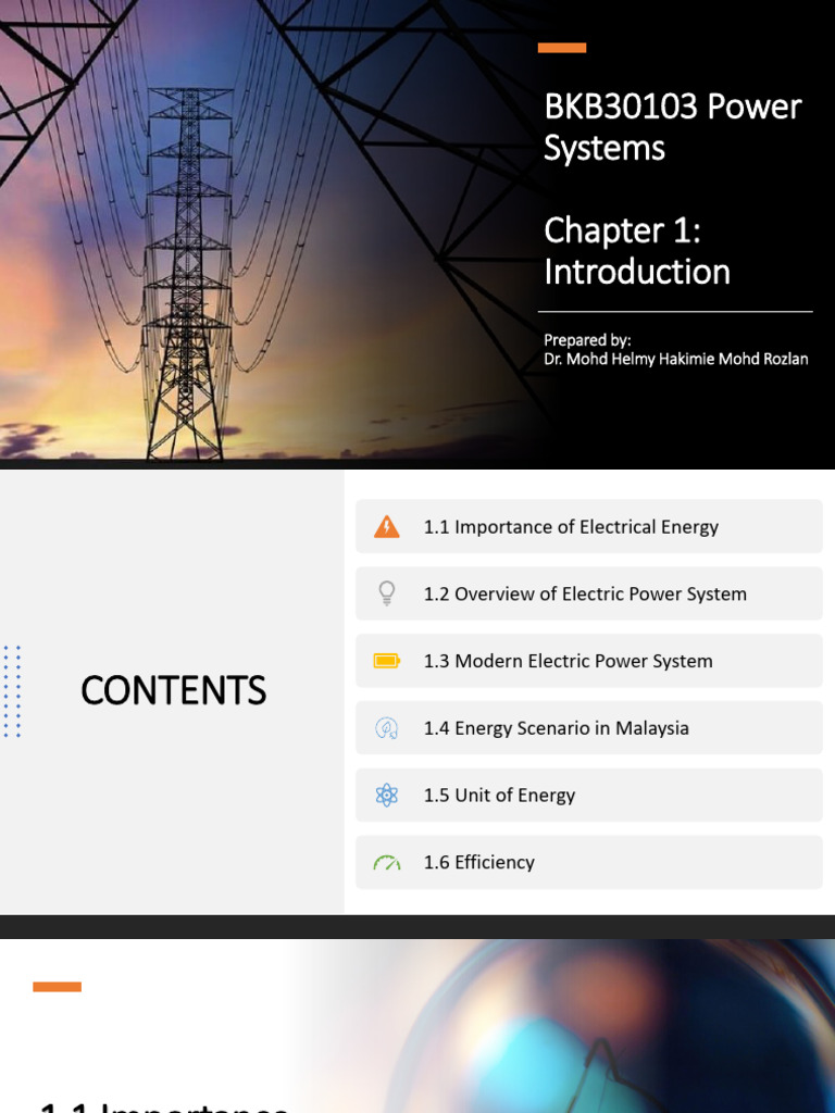 1. Chapter 1 - Introduction to Power Systems v3 | PDF | Electric Power Transmission | Electric ...