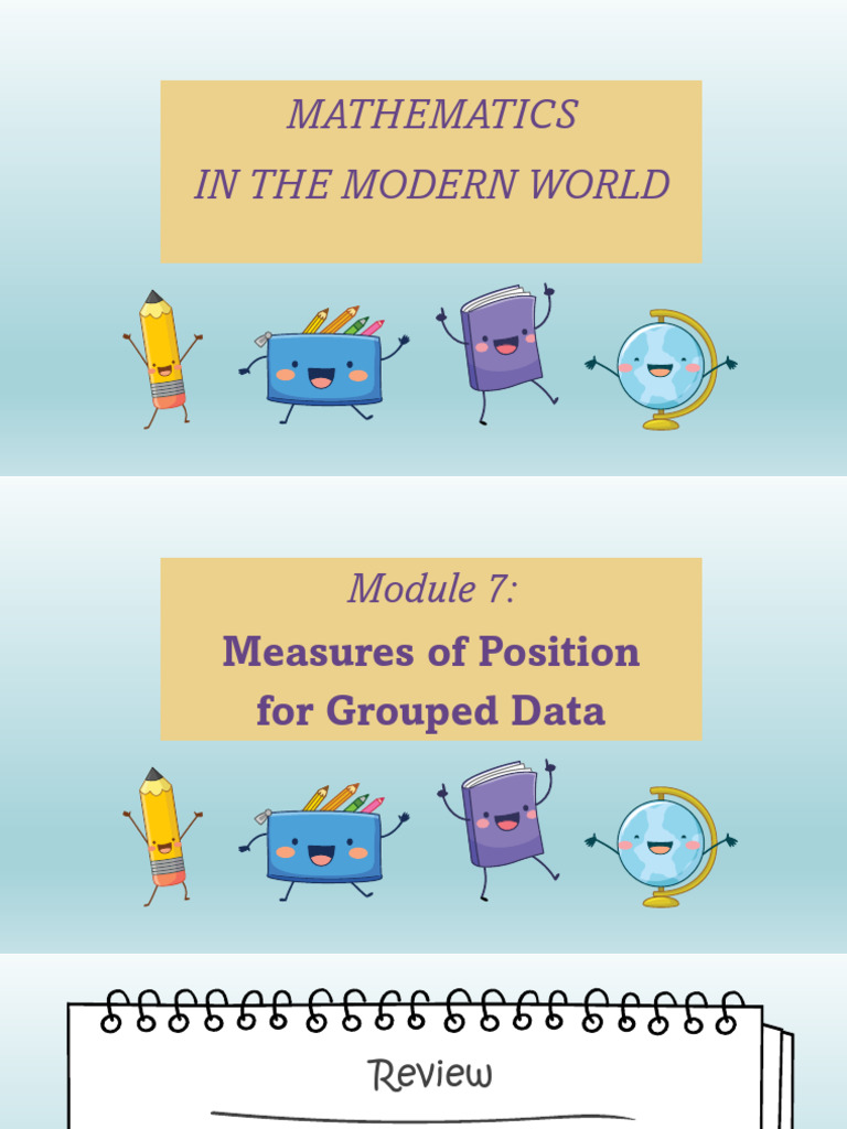 MMW - Chapter 7 - Measure of Position (Grouped Data) | PDF | Quartile ...