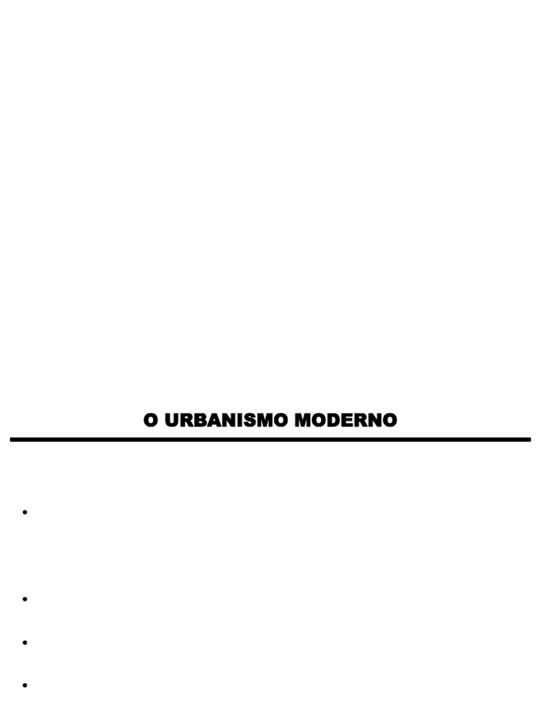 Urbanismo Moderno: História e Teorias | PDF | Urbanismo | Urbanização