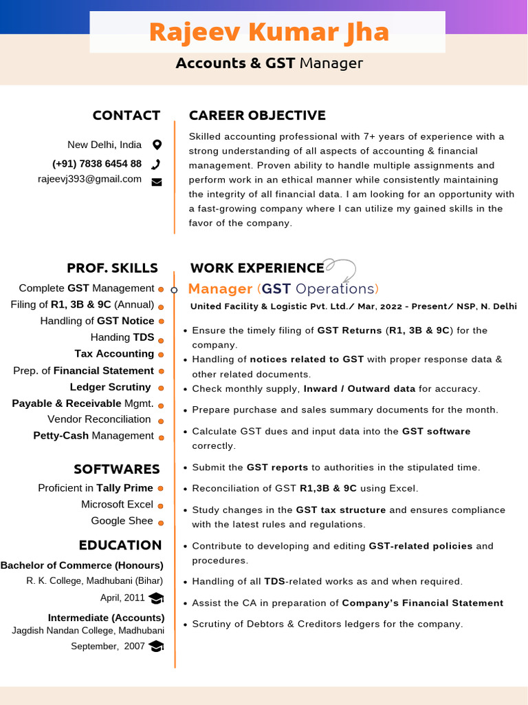 FFT-Rajeev Kumar Jha - SR Finance Executive | PDF | Receipt | Taxes