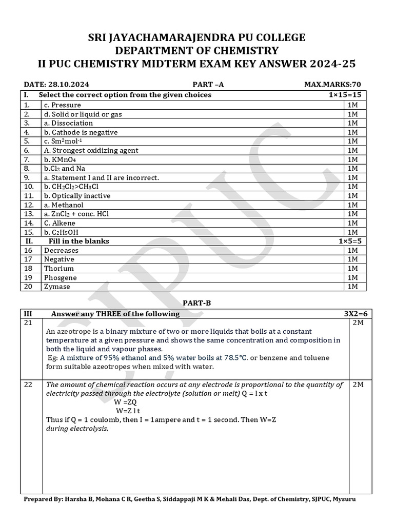 II Pu Chem Midterm Scheme | PDF | Corrosion | Chemical Substances