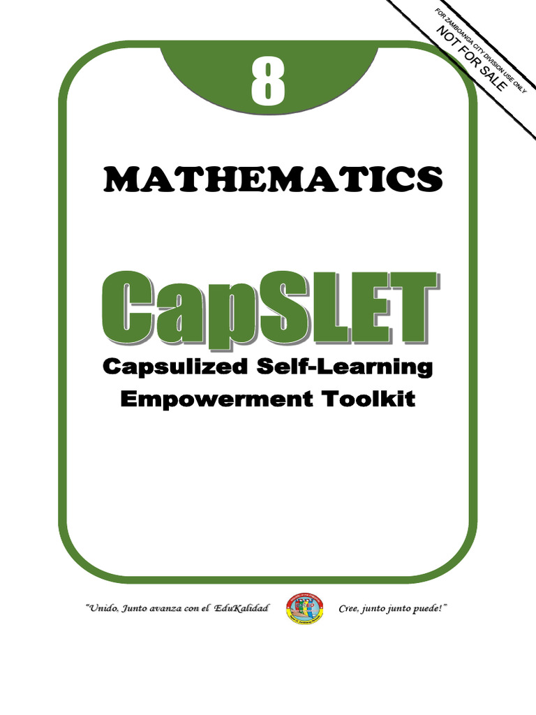 g8mathq2w1 Slm | PDF | Equations | Variable (Mathematics)