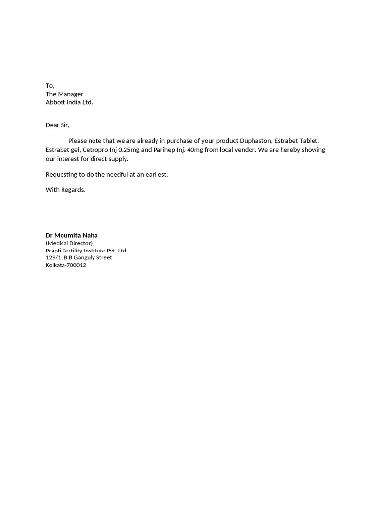 Request Letter | PDF