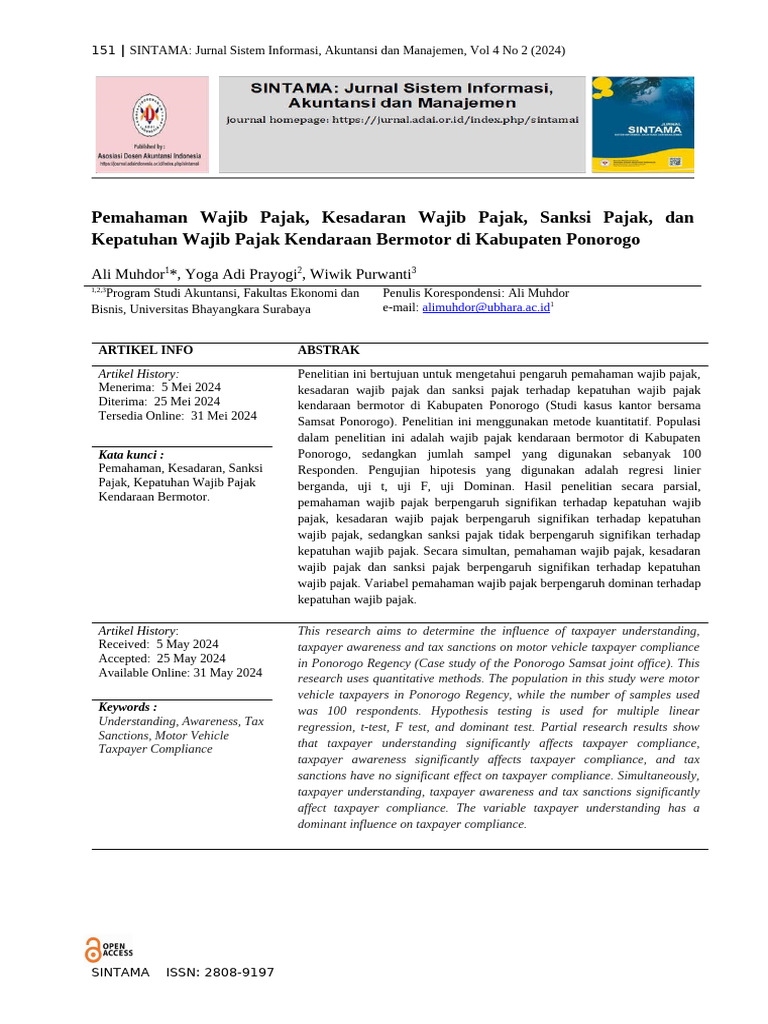 01 - Muhdor, Prayogi, Purwanti - Mei 2024 - Hal 151-159 | PDF ...
