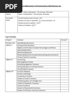 11th Grade Mathematics Reference Sheet | PDF | Area | Trigonometric ...