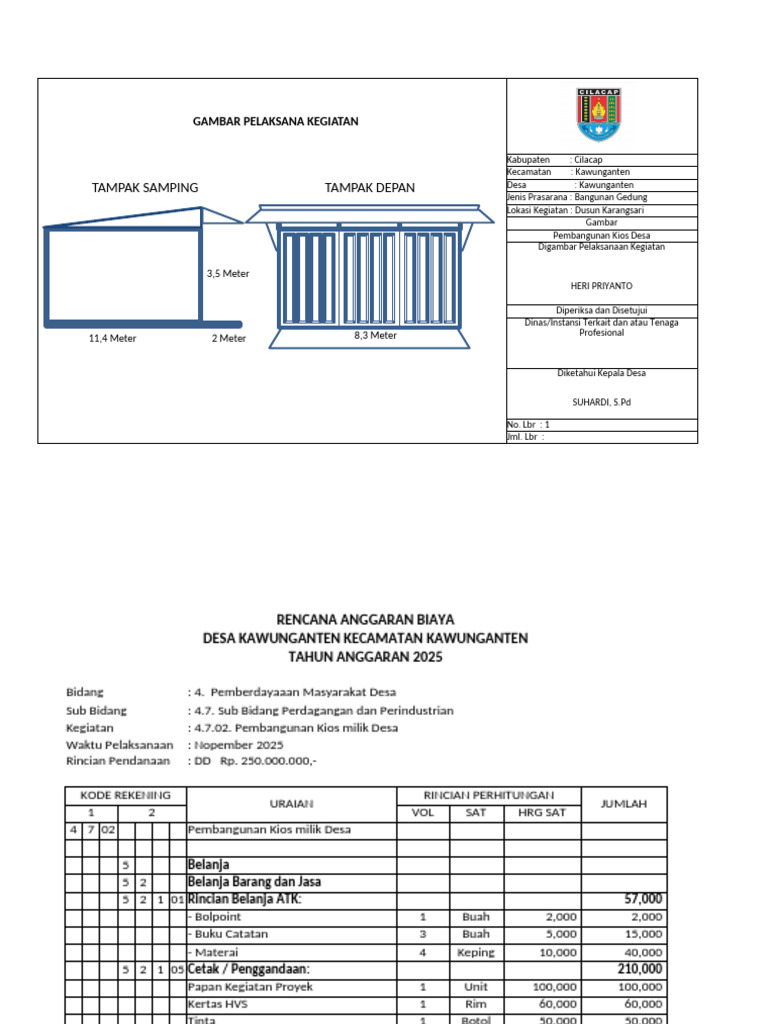 Format Gambar Pelaksanaan Kios 2025 | PDF
