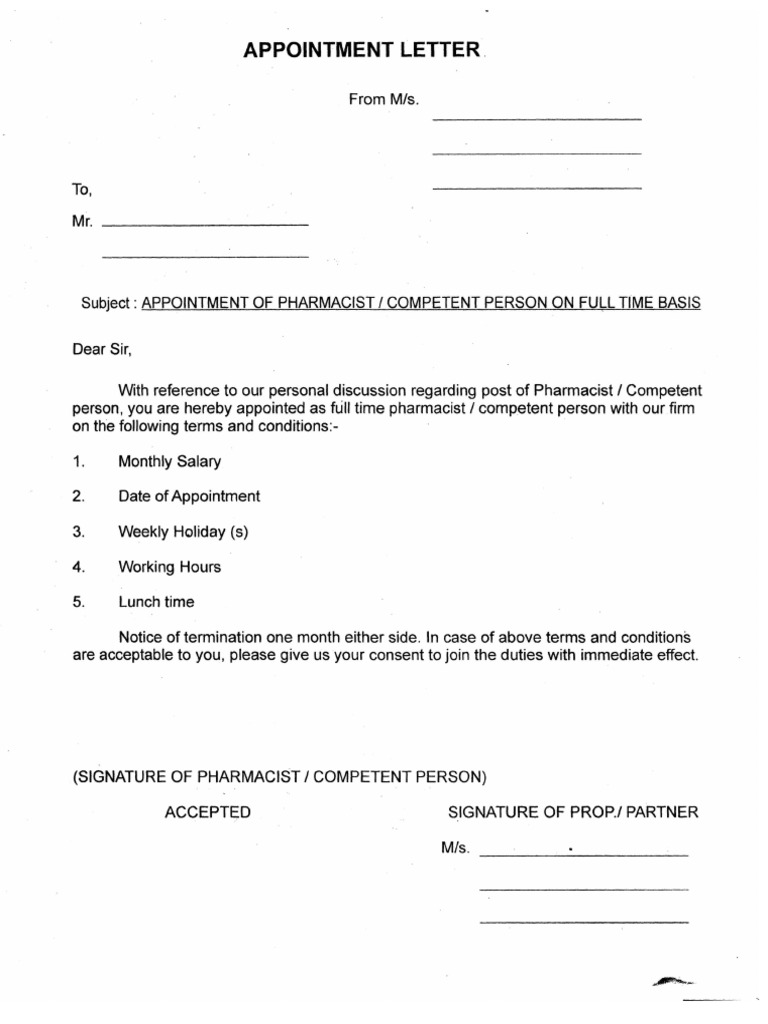 Appointmant Leter | PDF