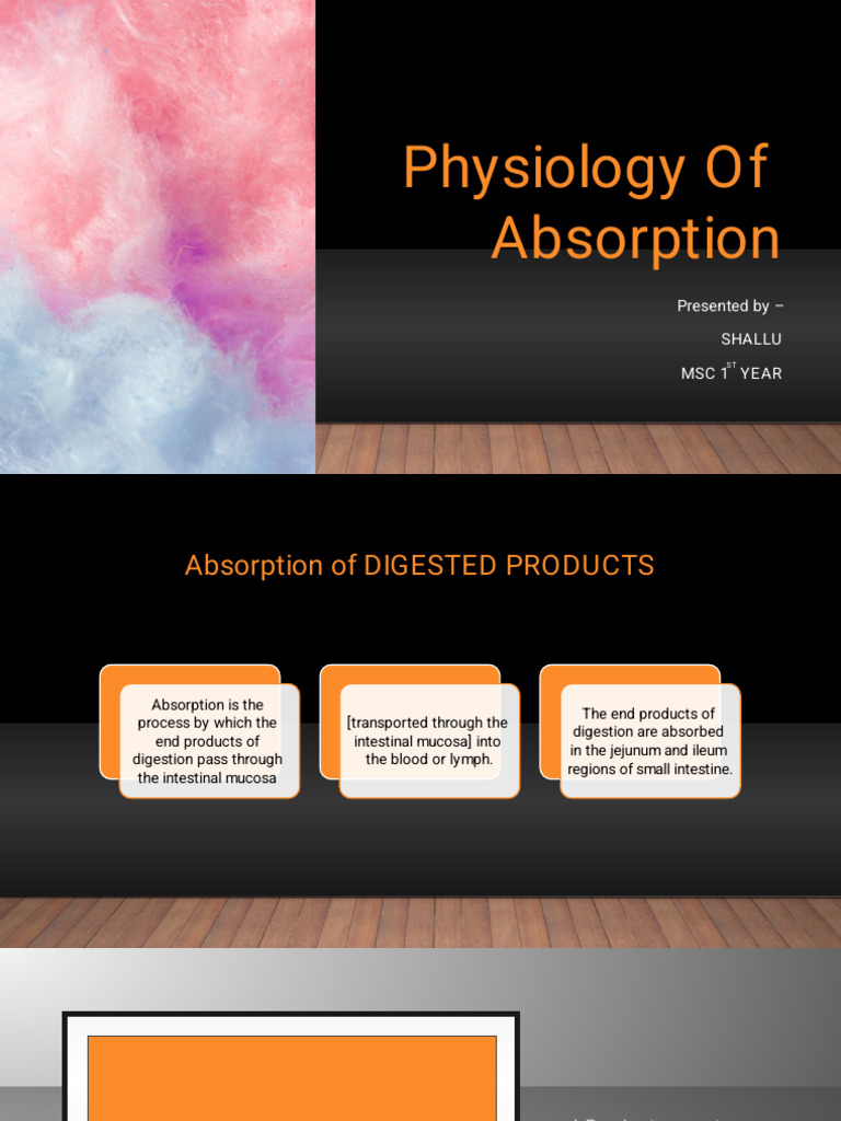 Physiology of Absorption | PDF | Small Intestine | Digestion
