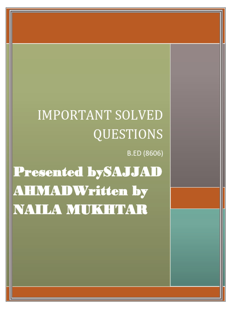 8606 SAJJAD AHMAD - 03006752459 (English Medium) | PDF | Motivation | Motivational