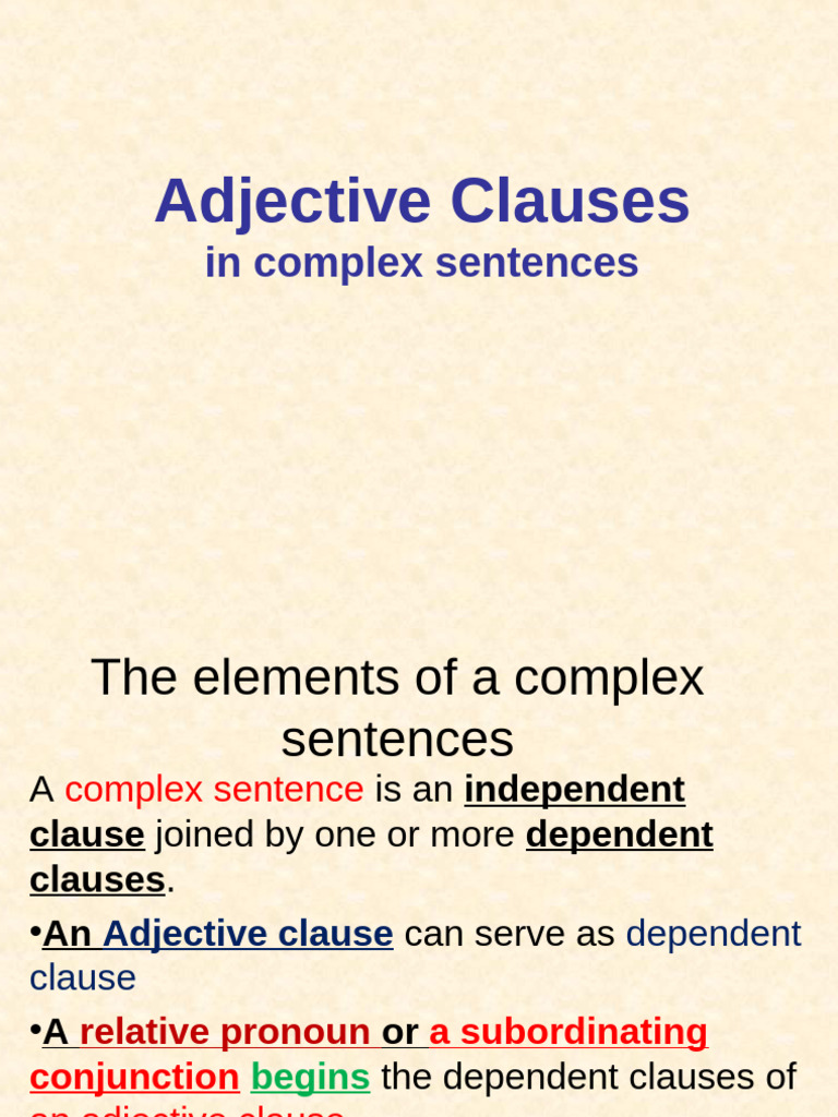 Adjective Clauses ST024 | PDF | Clause | Pronoun