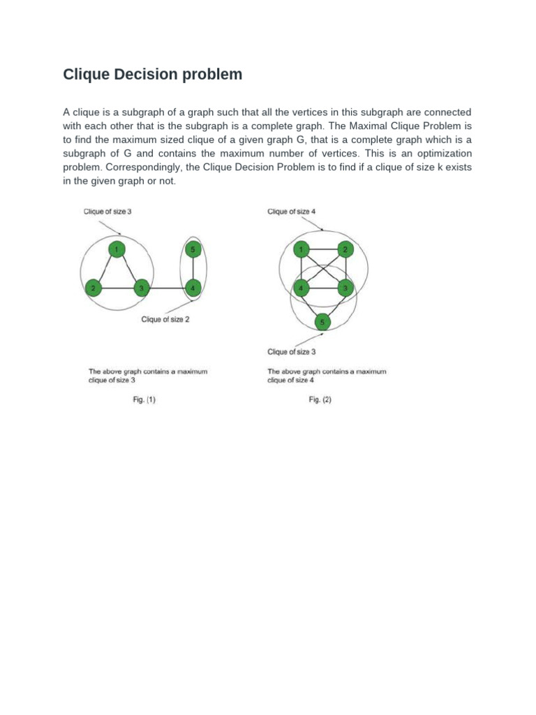 Clique Decision Problem Explained | PDF | Teaching Methods & Materials
