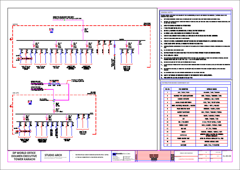 Single Line Diagram for Distribution Board | PDF | Construction ...