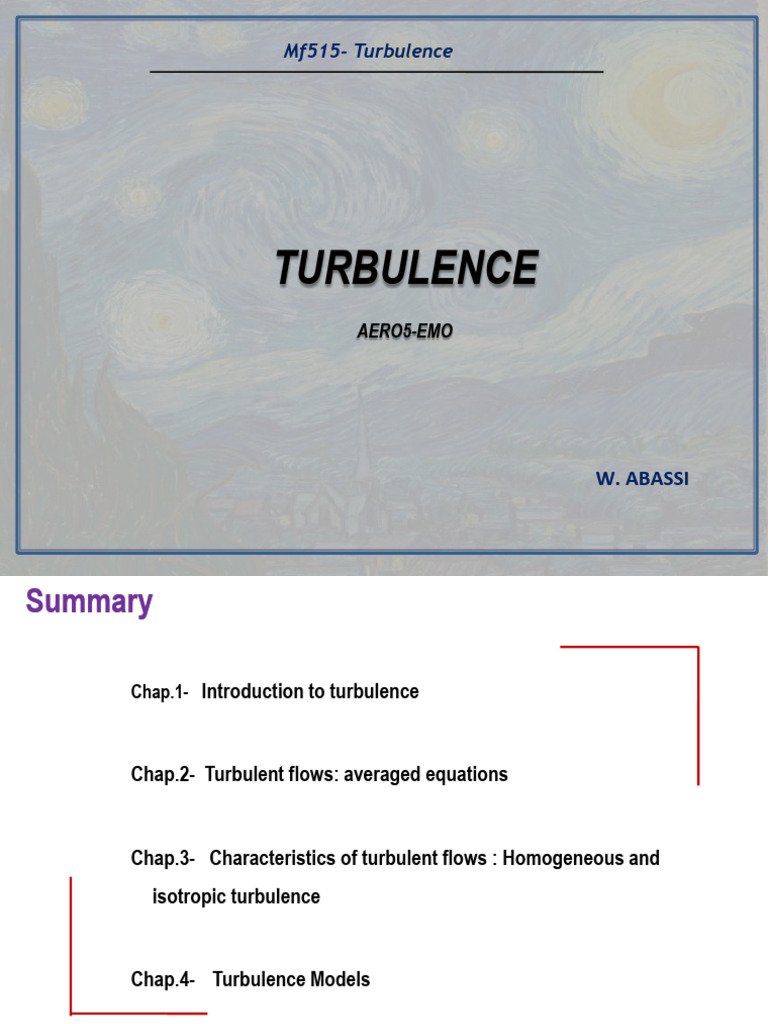 Turbulence-Chapitre 1 | PDF | Turbulence | Fluid Dynamics